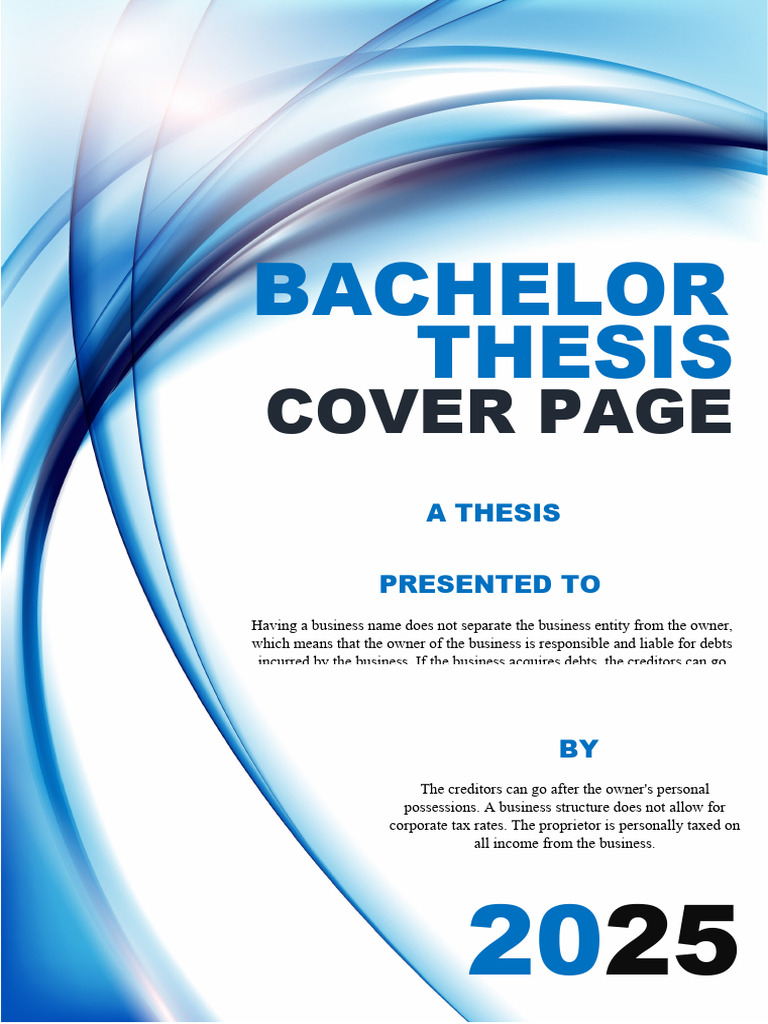Bachelor Thesis Cover Page 3 | PDF