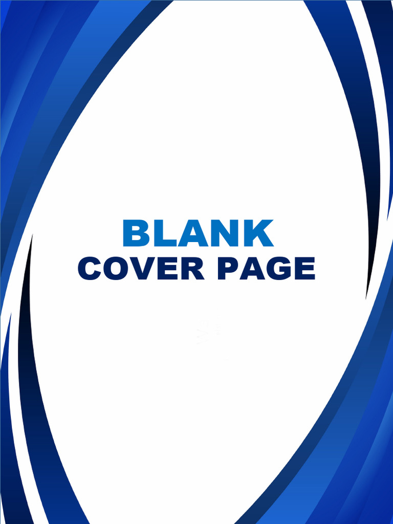 Blank Cover Page 4 | PDF
