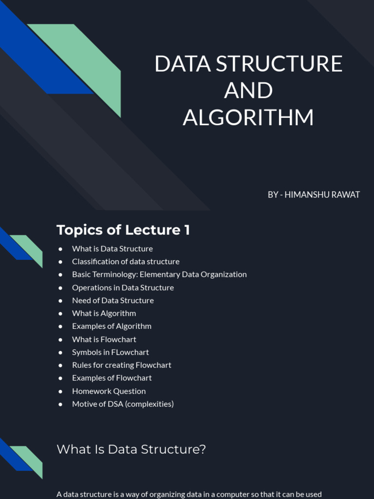 Dsa Basic Notes Pdf Data Type Pointer Computer Programming