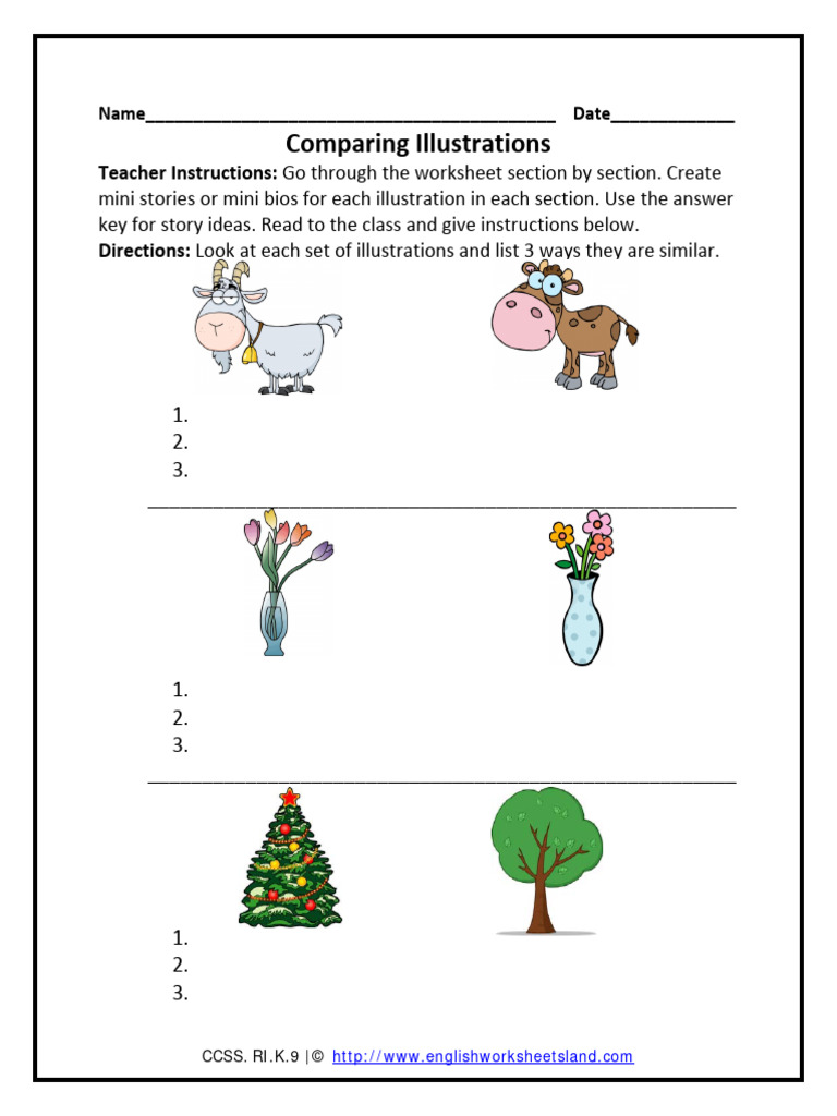 Compare and Contrast Texts Worksheet 4 | PDF