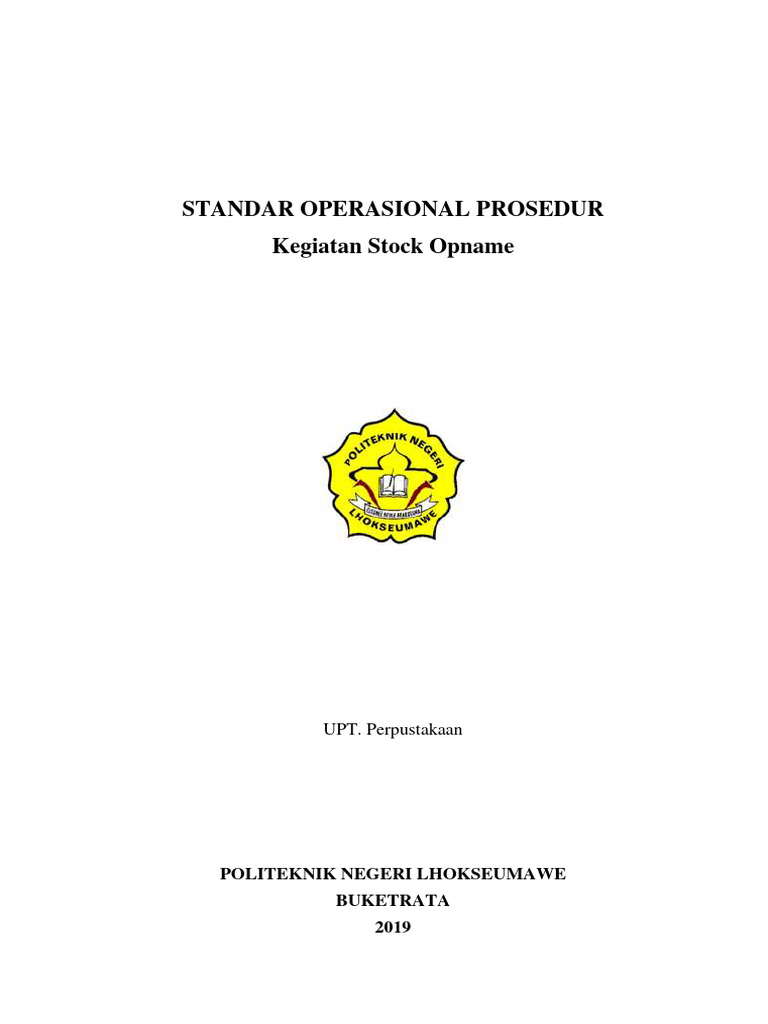 Sop Kegiatan Stock Opname Pdf