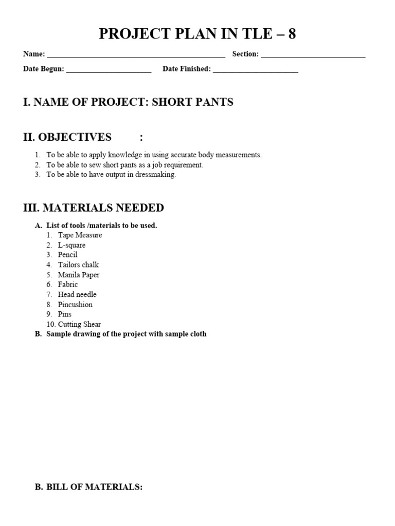 Project Plan in Tle | PDF