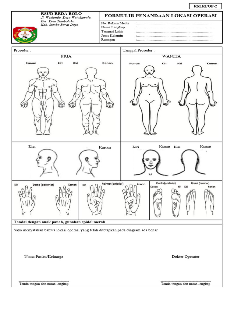 Form Penandaan Lokasi Operasi | PDF