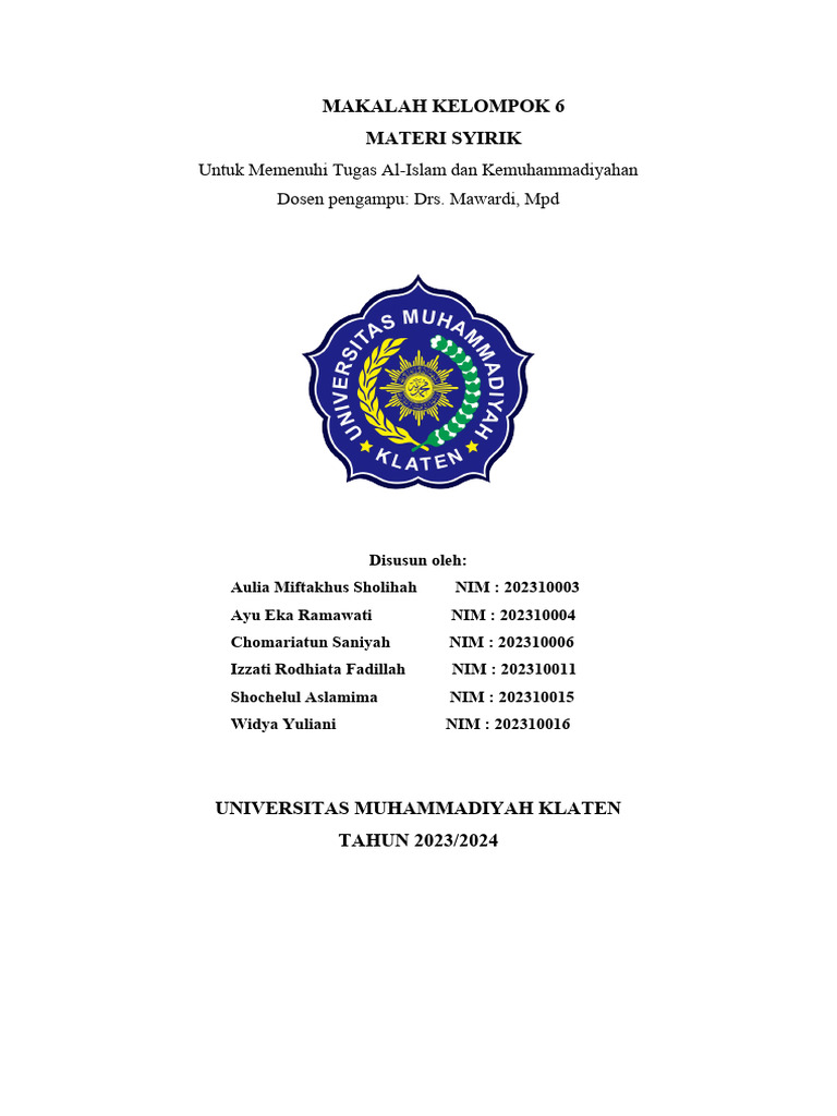 Makalah AIK Kelompok 6 | PDF