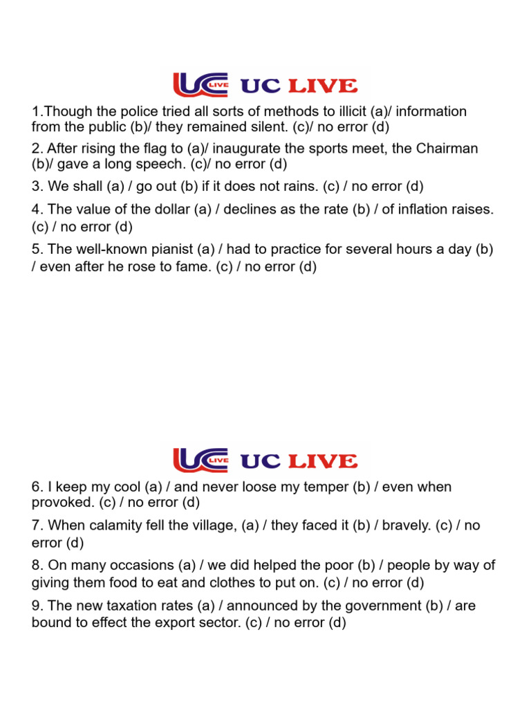 Basic Verb Error 1 1697855528257 | PDF | Art