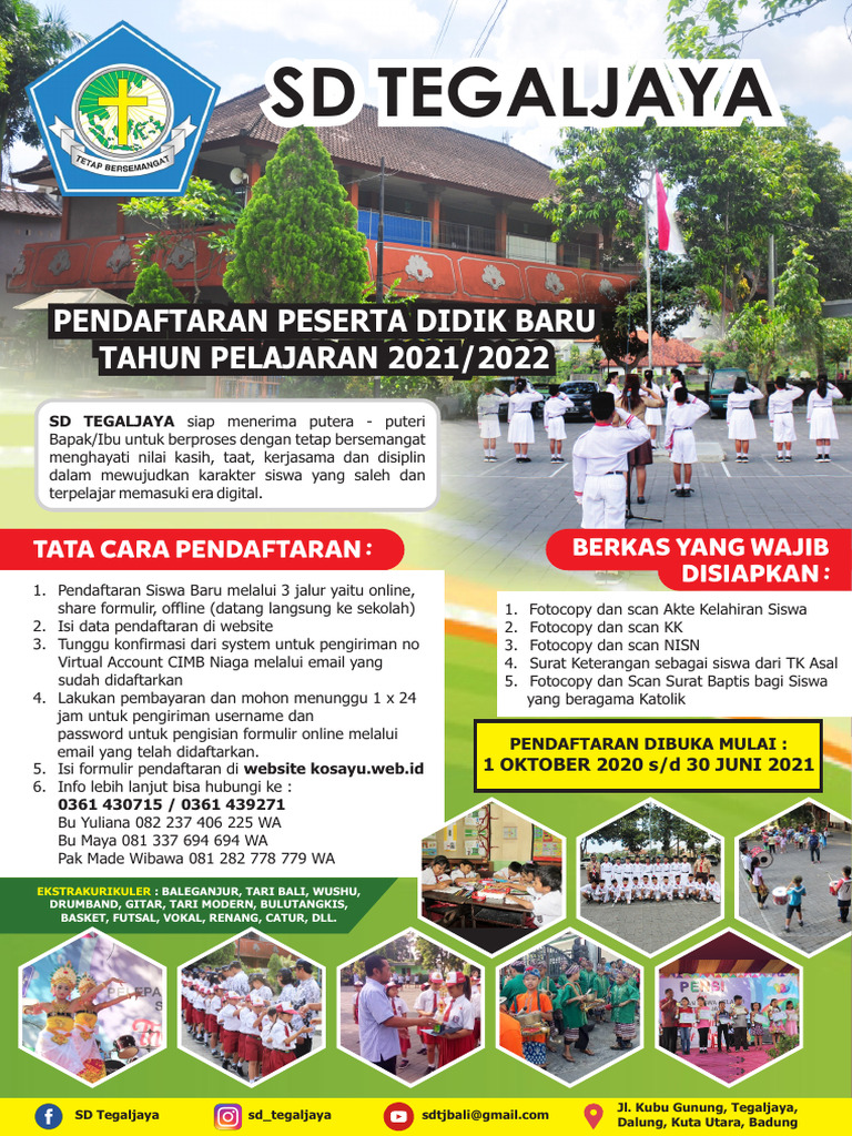 Brosur PPDB SD Tegaljaya | PDF
