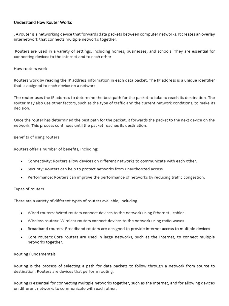 Router Routing Pdf Routing Router Computing