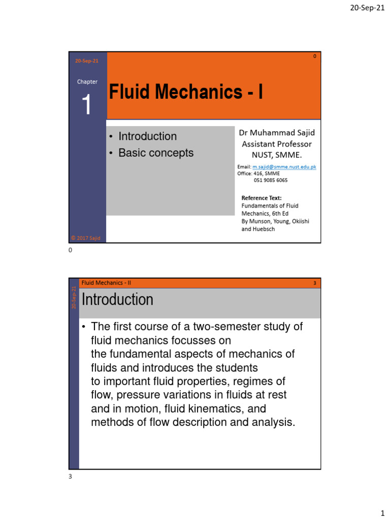 FM-I CHP 01 | PDF | Fluid Mechanics | Fluid Dynamics