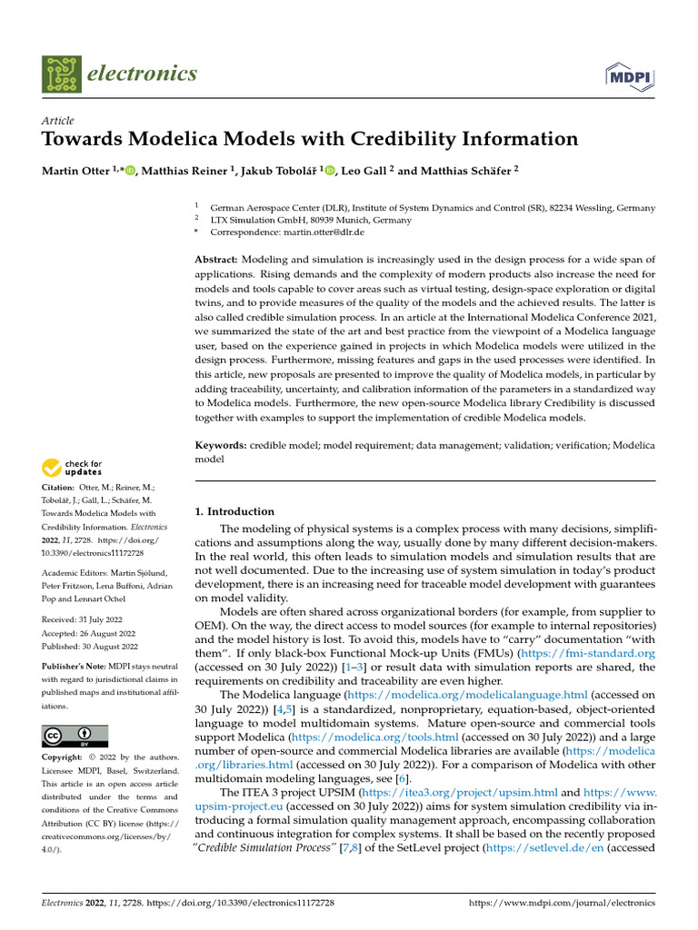 Towards Modelica Models With Credibility Informati | PDF | Probability ...