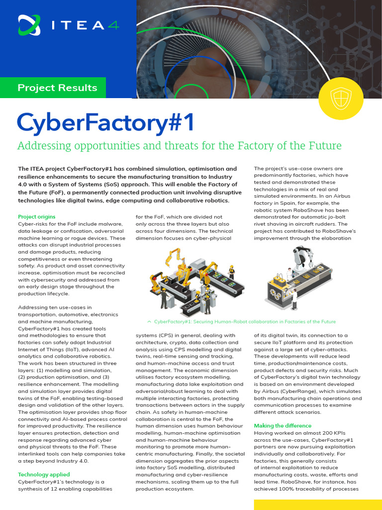 CyberFactory#1 Project Results Leaflet | PDF | Simulation | Internet Of ...