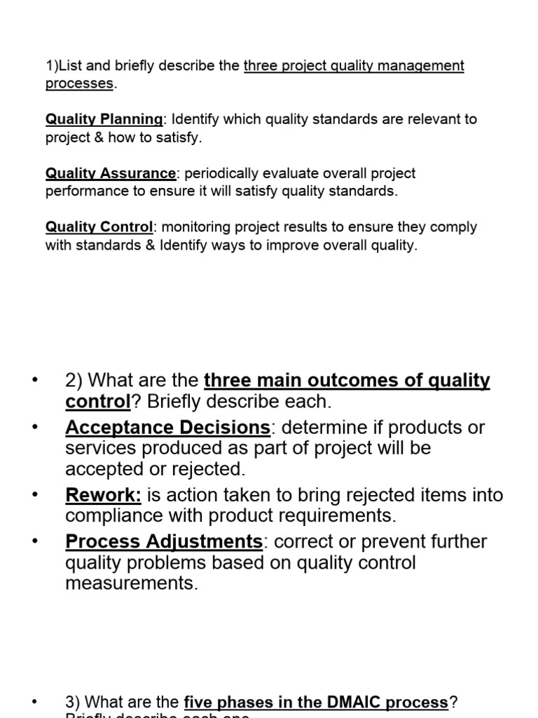 Project Quality Management Processes Explained | PDF | Risk | Risk ...