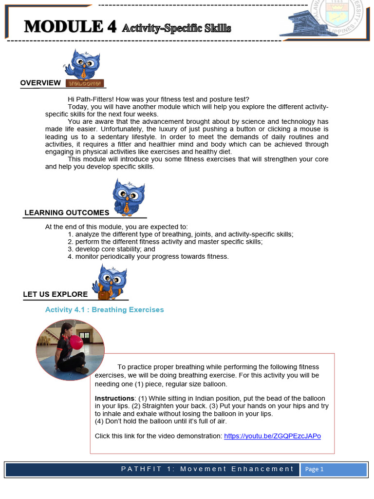 PATHFIT 1 Module 4 | PDF | Breathing | Flexibility (Anatomy)