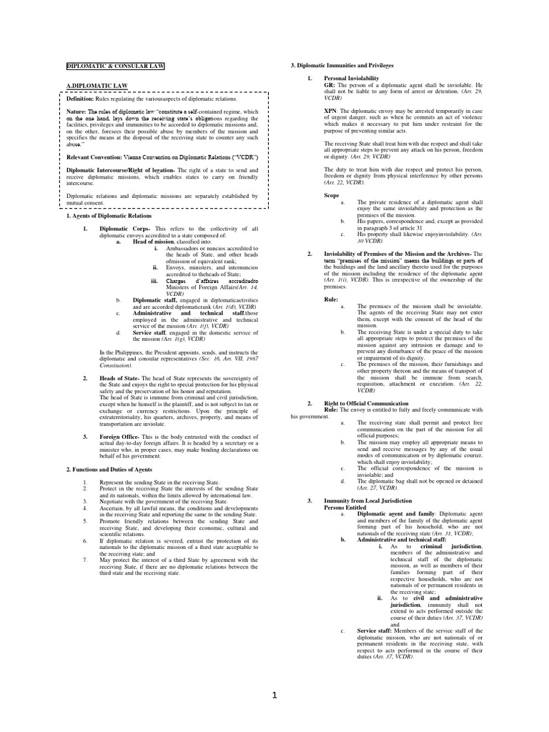 2) Diplomacy | PDF | Consul (Representative) | Sovereign Immunity
