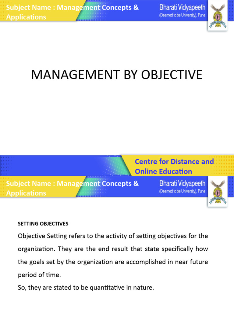 Management by Objective | PDF | Goal | Business Economics