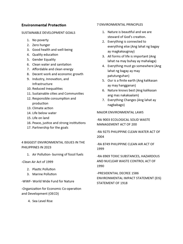 Key Environmental Issues in the Philippines | PDF | Wellness | Science ...