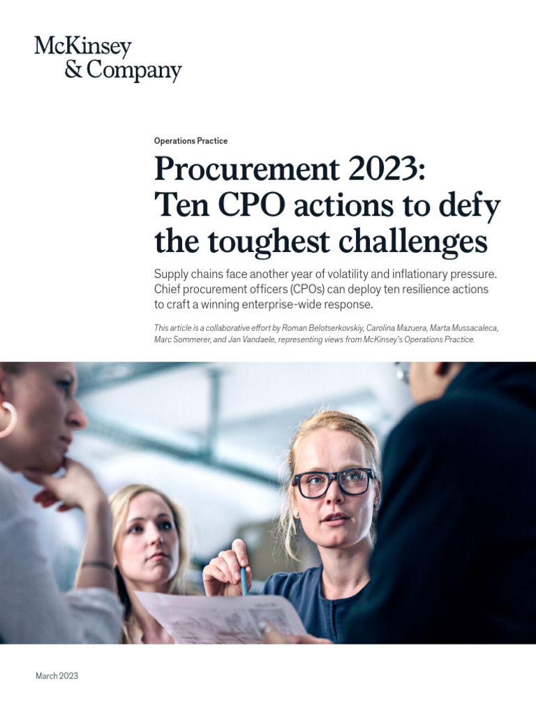 Procurement 2023 Ten Cpo Actions To Defy The Toughest Challenges ...