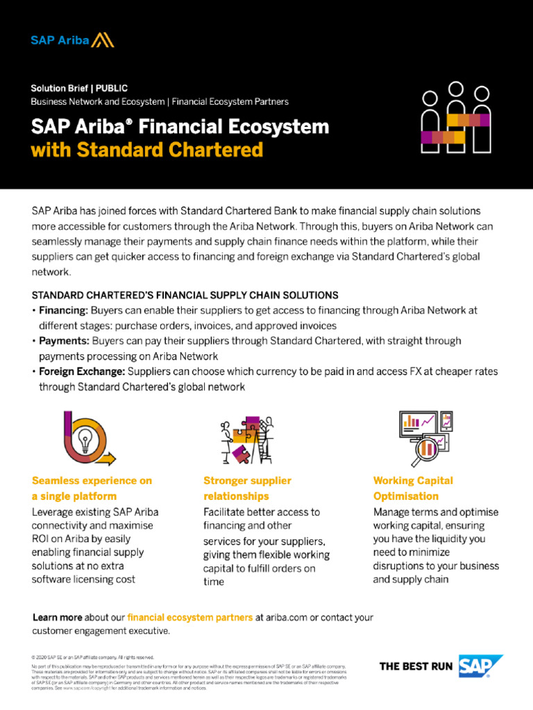 SAP Ariba Financial Ecosystem Partnership With Standard Chartered Bank ...