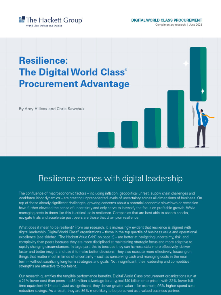 Hackett Digital World Class Procurement Paper 2306 | PDF | Procurement | Analytics