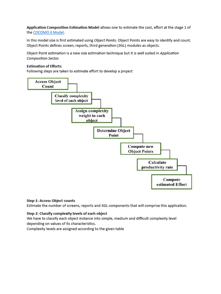 Cocomo II With Example | PDF | Object (Computer Science) | Complexity