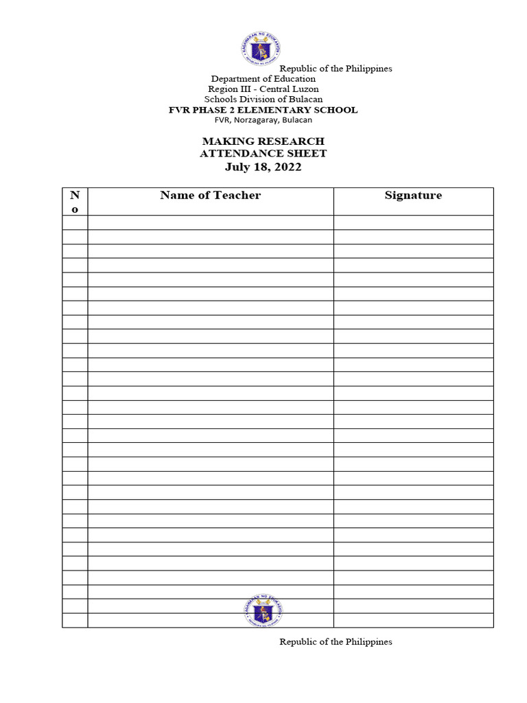 Attendance SLAC | PDF