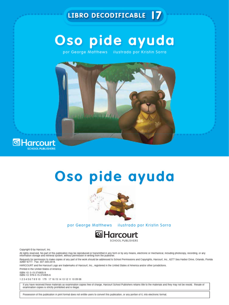 Libro - Decodificable - 17 Oso Pide Ayuda | PDF