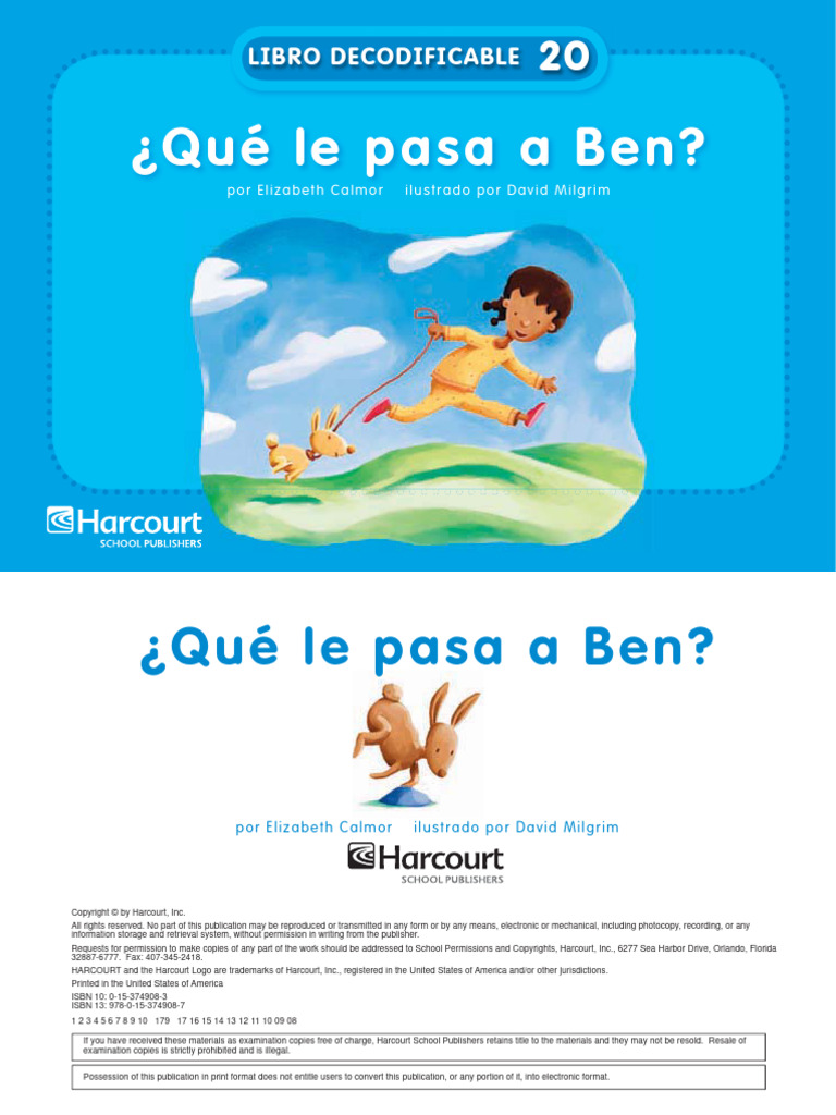 Libro - Decodificable - 20 Qué Le Pasa A Ben | PDF | Documento | Ley de ...
