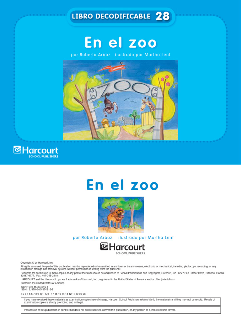 Libro - Decodificable - 28 en El Zoo | PDF