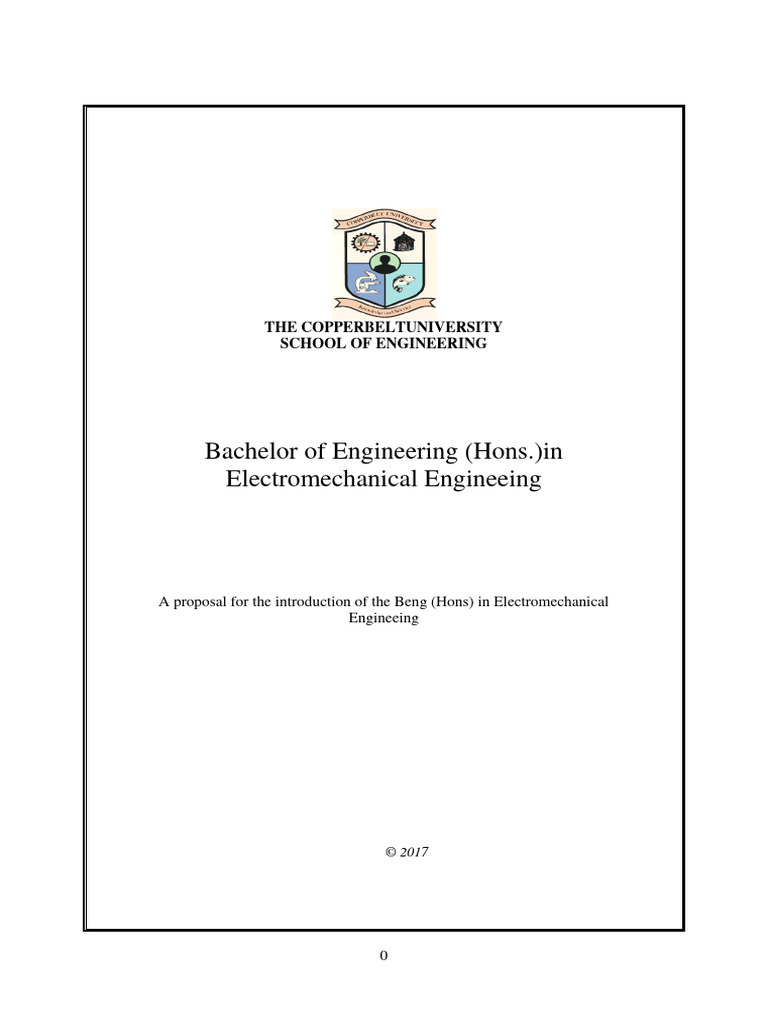 BEng (Hons) Electromechanical Engineering Proposal | PDF | Fluid ...