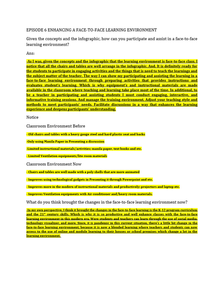 FS2 Episode 6-10 | PDF | Classroom Management | Learning