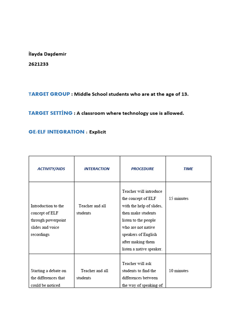 Lesson Plan | PDF | English Language | Accent (Sociolinguistics)