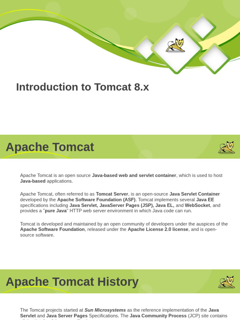 Tomcat 8.5 Chapter 0 - Introduction To Tomcat | PDF | Software | Computing