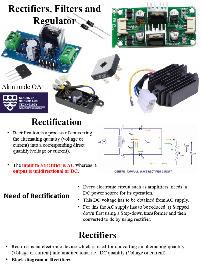 Rectifiers, Filters and Regulato | PDF | Rectifier | Direct Current