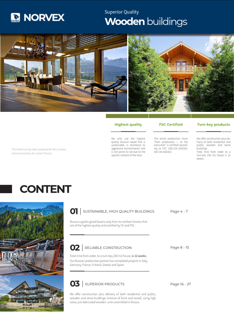 Brochure Wooden Chalets - Print | Download Free PDF | Wood | Lumber