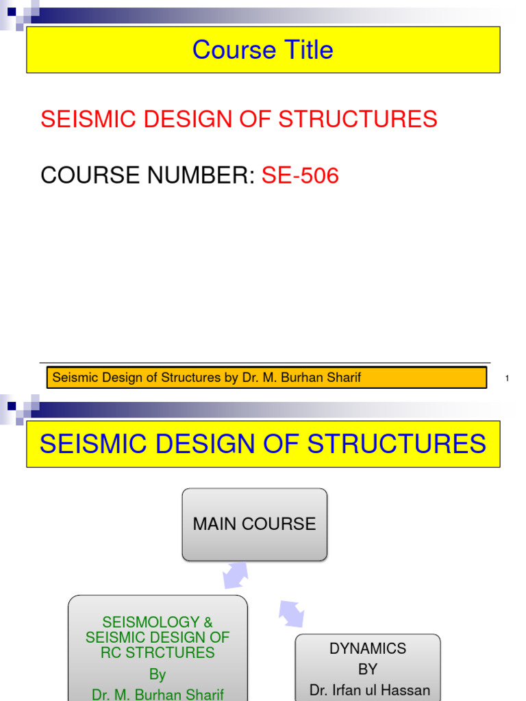 Lecture # 1a | PDF | Seismology | Civil Engineering Lecture # 1a | PDF | Seismology | Civil Engineering