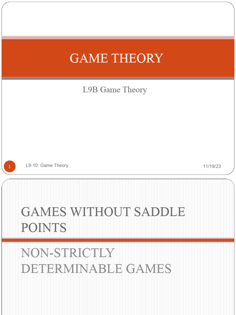 Game Theory B With Dominance Principle | PDF | Applied Mathematics | Mathematics
