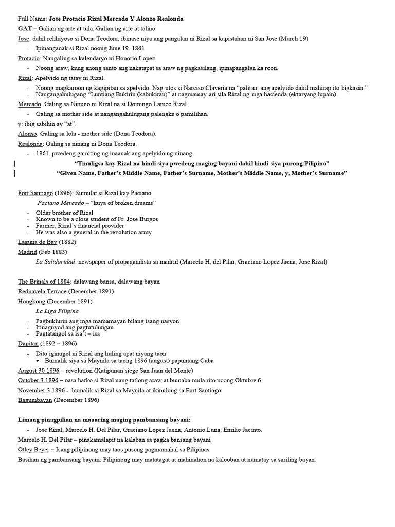 Jose Rizal | PDF