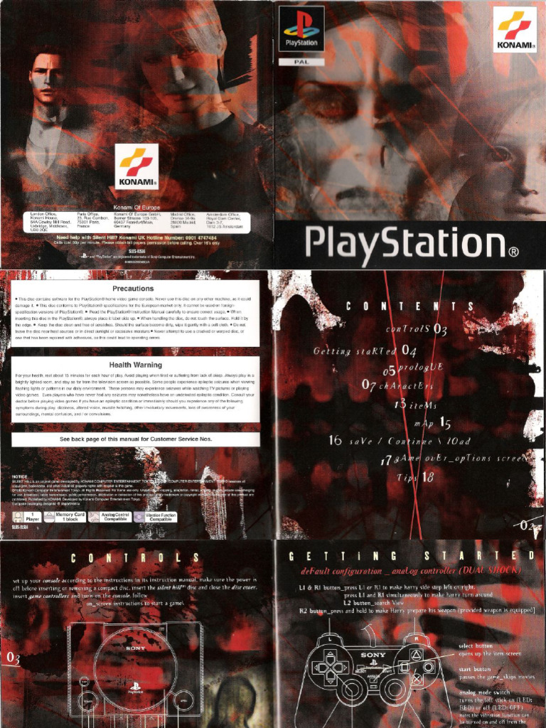 Silent Hill ps1 Eu Manual | PDF