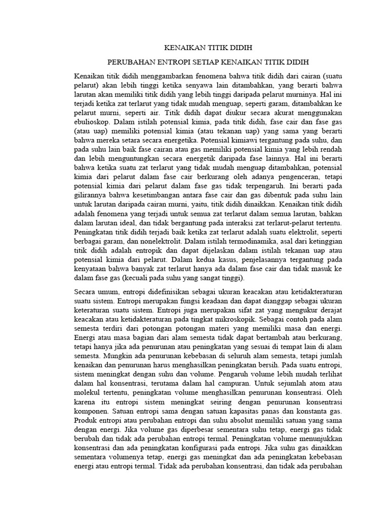 Entropi | PDF | Sains & Matematika