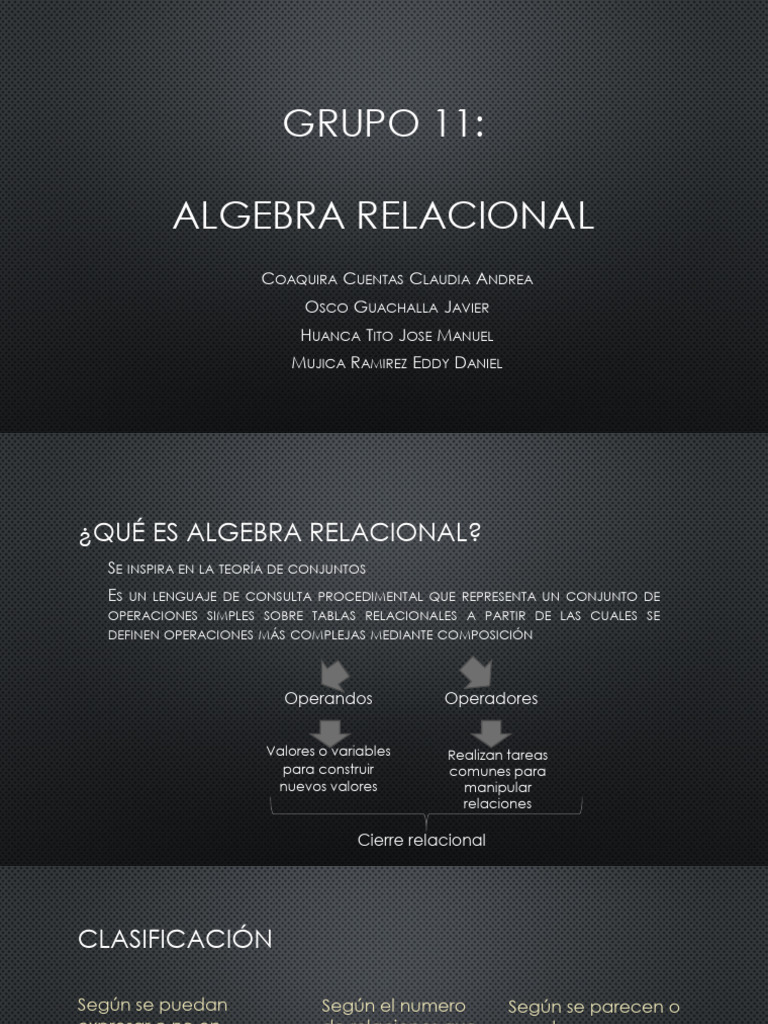 Algebra Relacional | PDF | Matemáticas | Álgebra abstracta