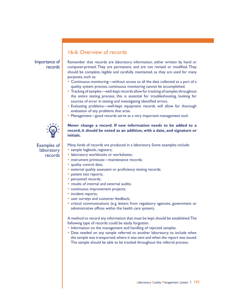 WHO LQMS - Overview of Records | PDF | Laboratories | Information