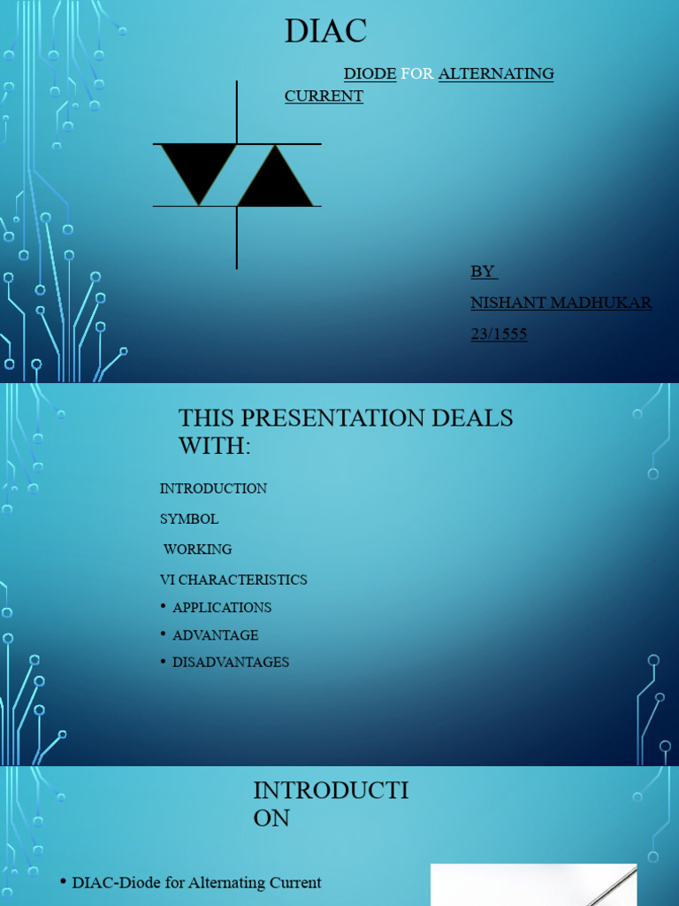 DIAC | PDF | Components | Electric Power