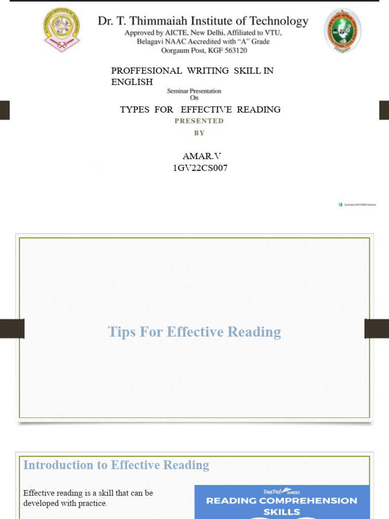 Tips For Effective Reading | PDF