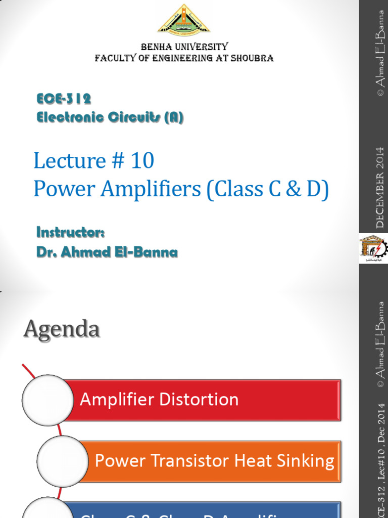 ECE312 Lec10 | PDF | Amplifier | Distortion
