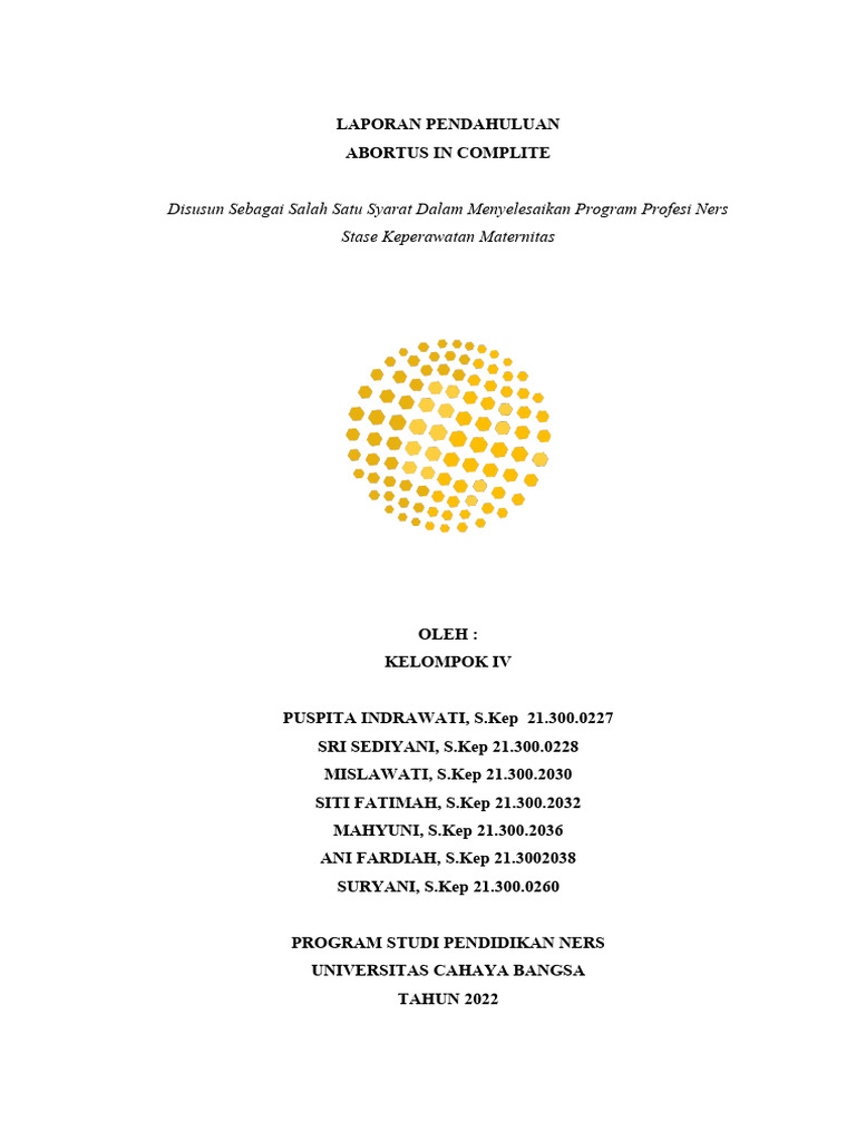 LP Askep Abortus in Komplite | PDF