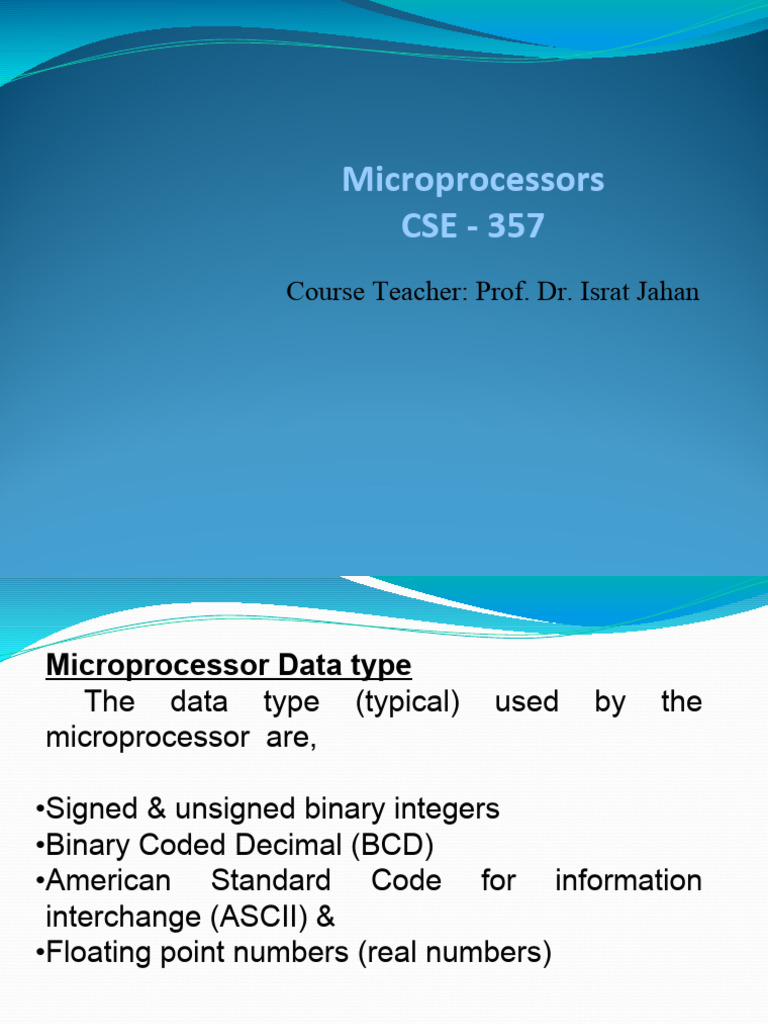 Microprocessor 02 Pdf Binary Coded Decimal Central Processing Unit