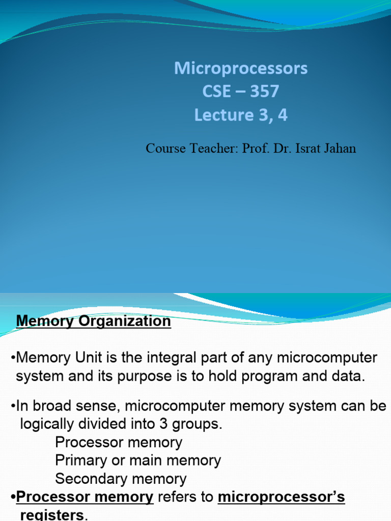 Microprocessor 03 04 | PDF | Computer Data Storage | Read Only Memory