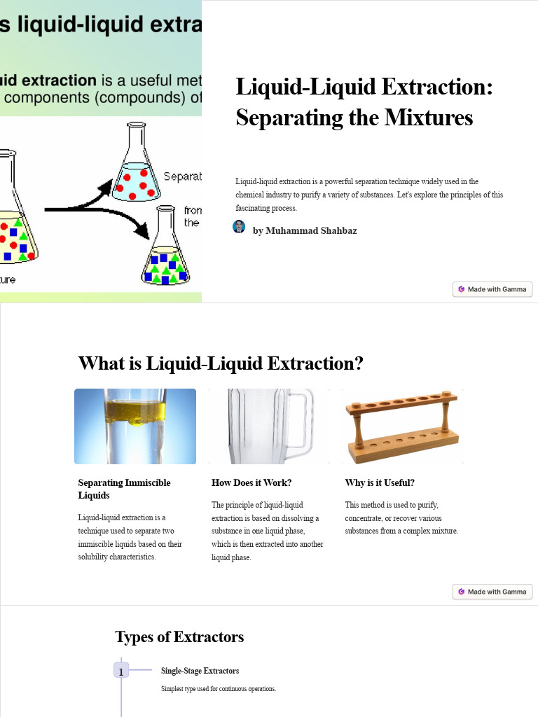 Liquid-Liquid Extraction Guide | PDF | Chemistry | Physical Sciences