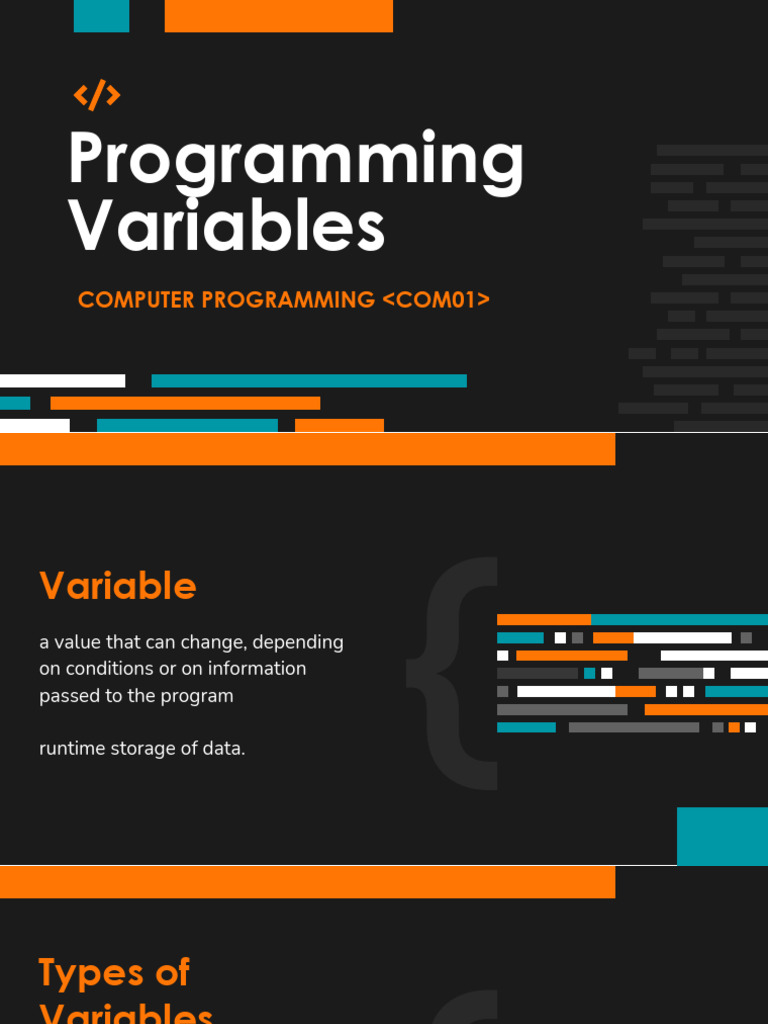 Com01 Ppt Variables Pdf Data Type Variable Computer Science