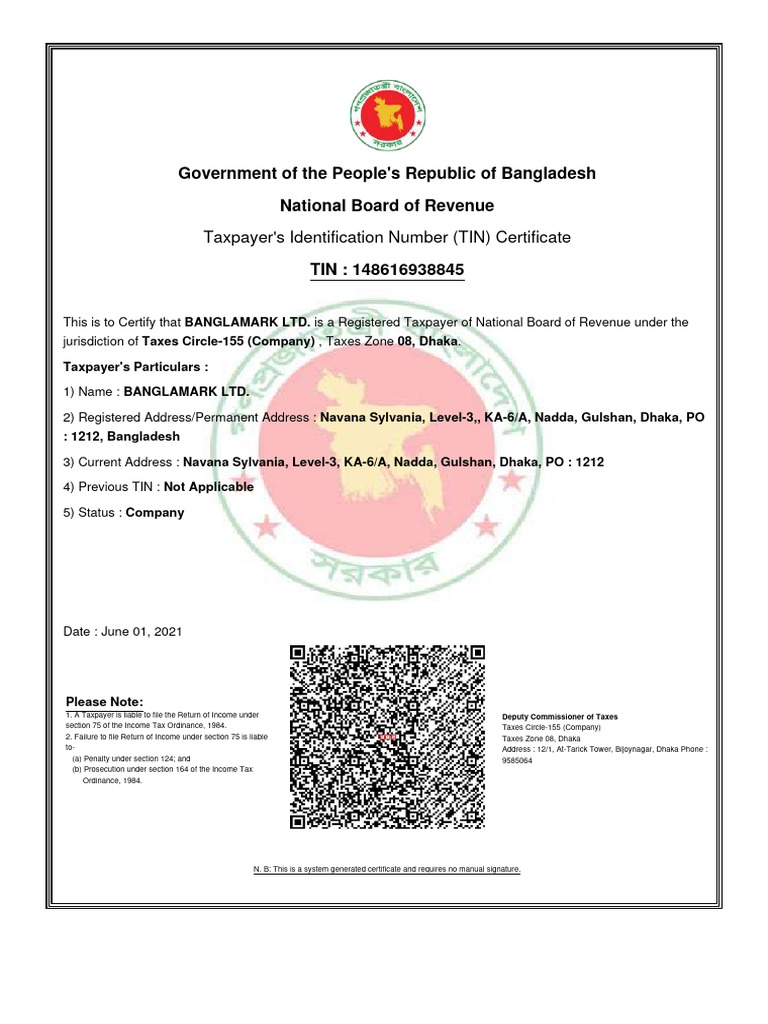 BM LTd. NBR - Tin - Certificate - 148616938845 - Compressed | PDF