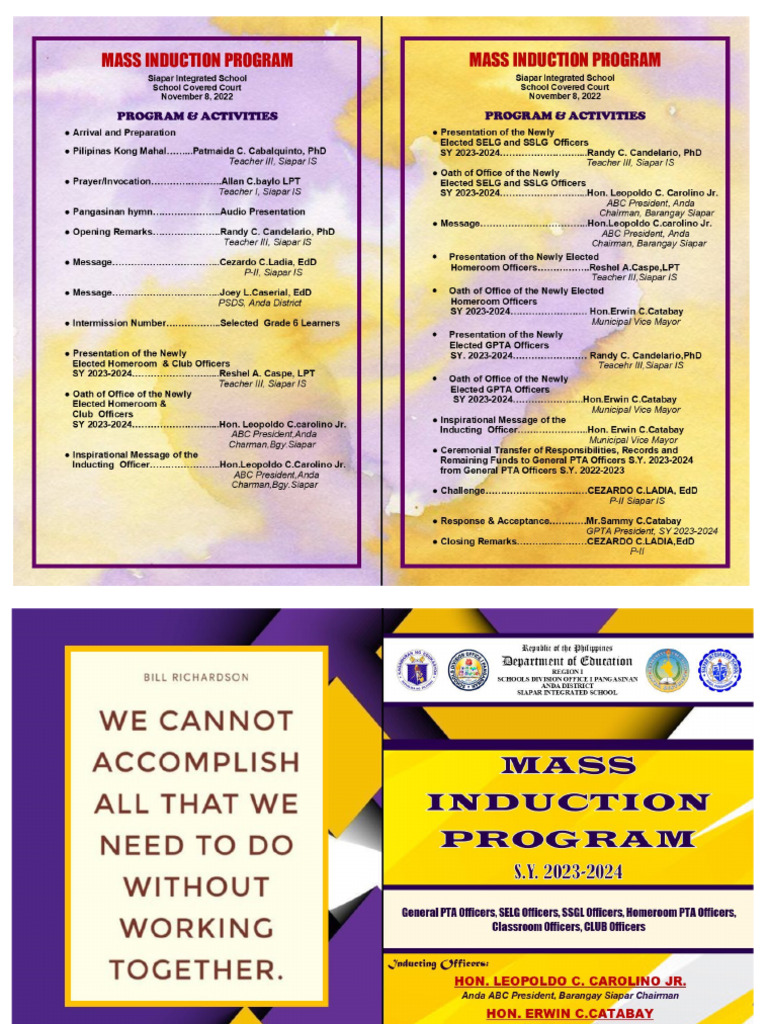 Induction Program 2023 | PDF